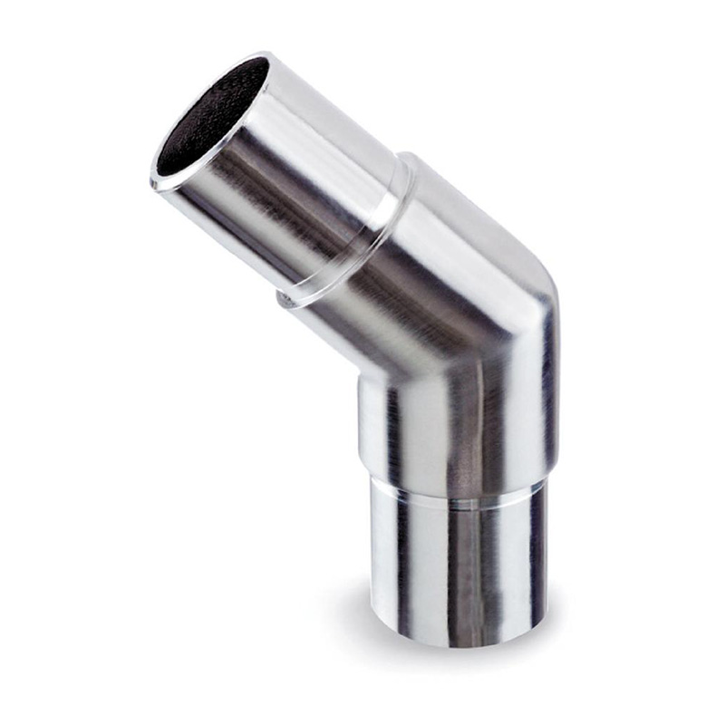 Stainless Steel Adjustable 135° Angle Tube Connector for Balustrade ...