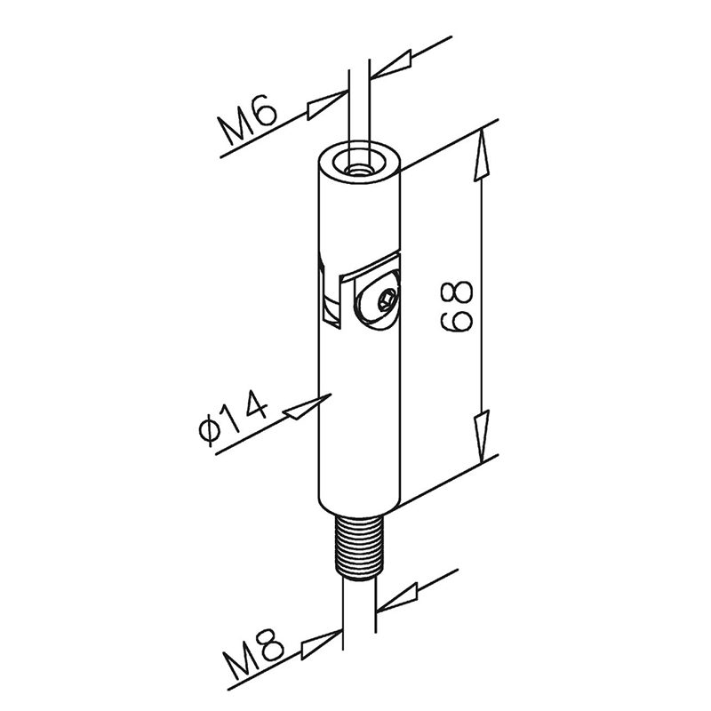Stainless Steel Adjustable Pin With M8 Threaded Hole - Buy Adjustable ...